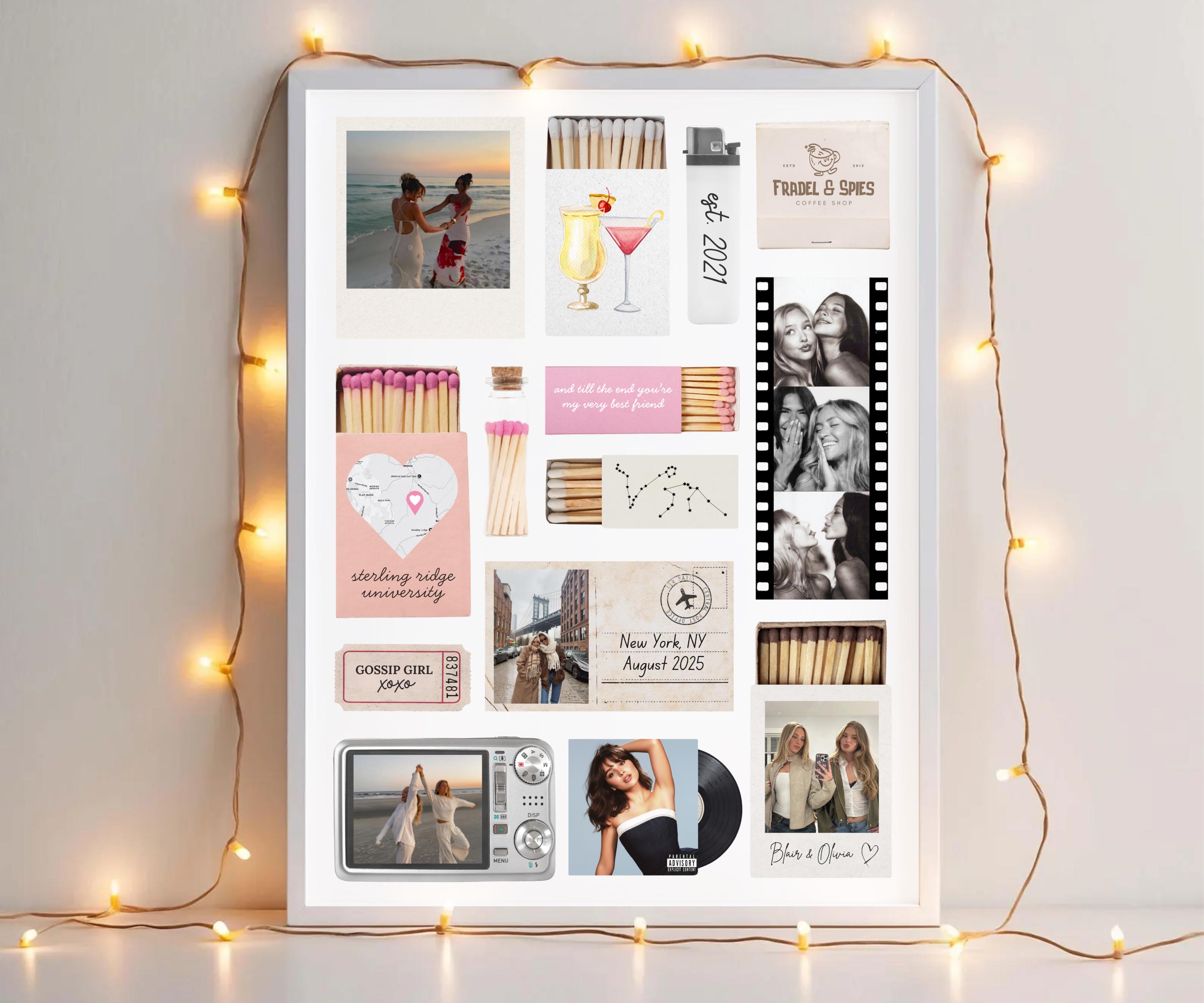 Custom Matchbook Poster | Personalized Best Friend Gift (digital ...