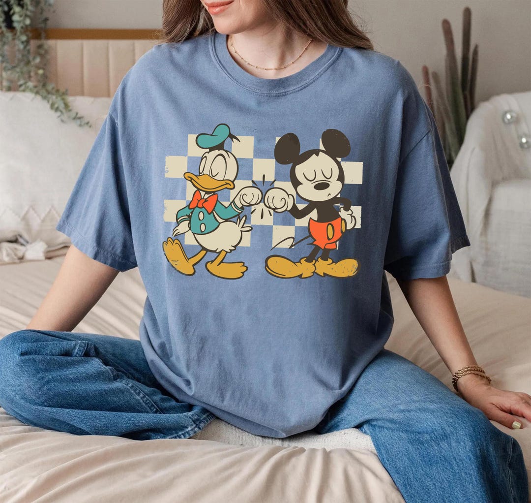 Mickey and Donald Fist Bump Vintage Disney Friends Tee, Gift for ...