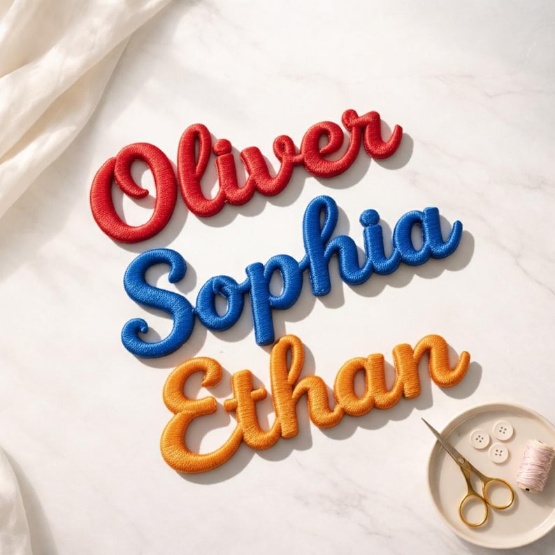 Custom 3D Embroidered Name Patch – Personalized Iron on Patch for ...