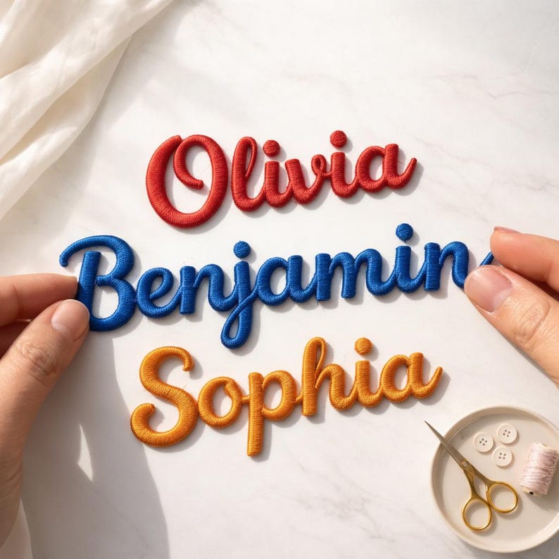 Custom 3D Embroidered Name Patch – Personalized Iron on Patch for ...