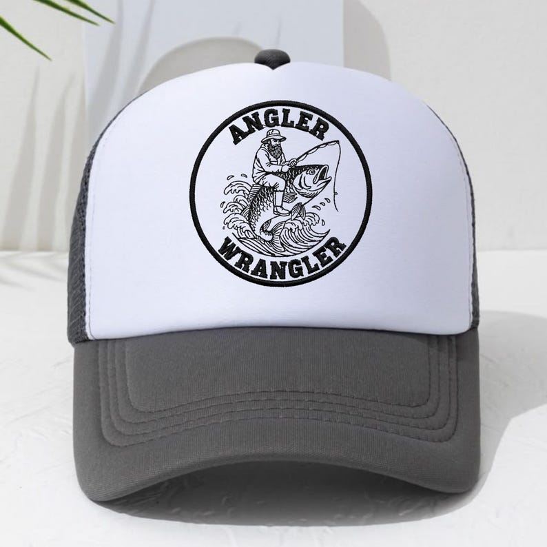 Fisherman Embroidery File Cowboy Angler Embroidery Pattern Sport ...