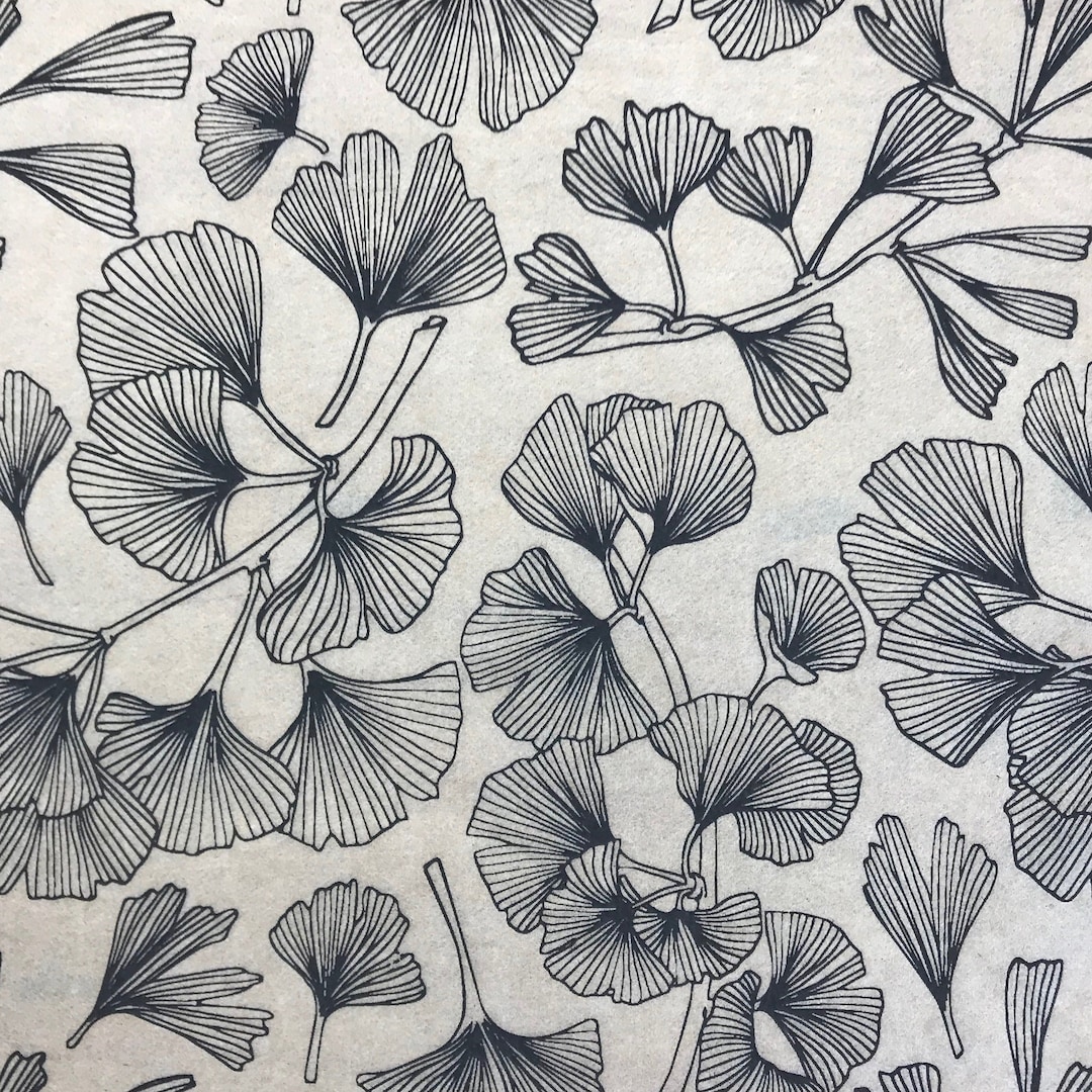 Ginkgo Leaves - Underglaze Transfer Sheet - Etsy