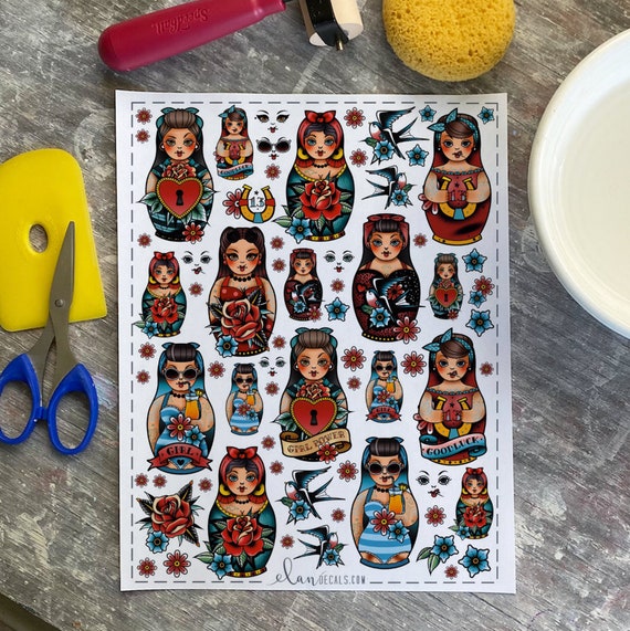 Nesting Dolls Overglaze Decal Sheet | Etsy