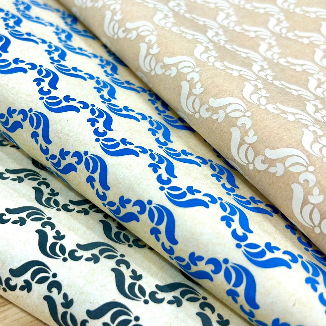 Damask Piping - Underglaze Transfer Sheet - You Choose Color - Etsy