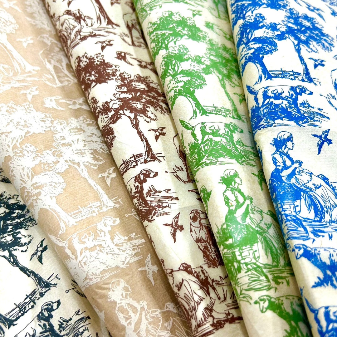 Countryside Toile - Underglaze Transfer Sheet - You Choose Color - Etsy