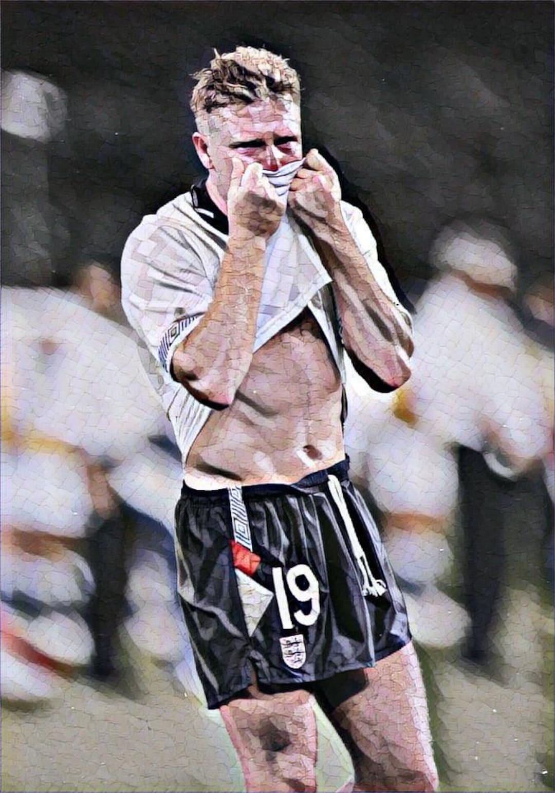 Gazza "turin Tears" World Cup Italia 1990 High Res Pop Art Style Pdf ...