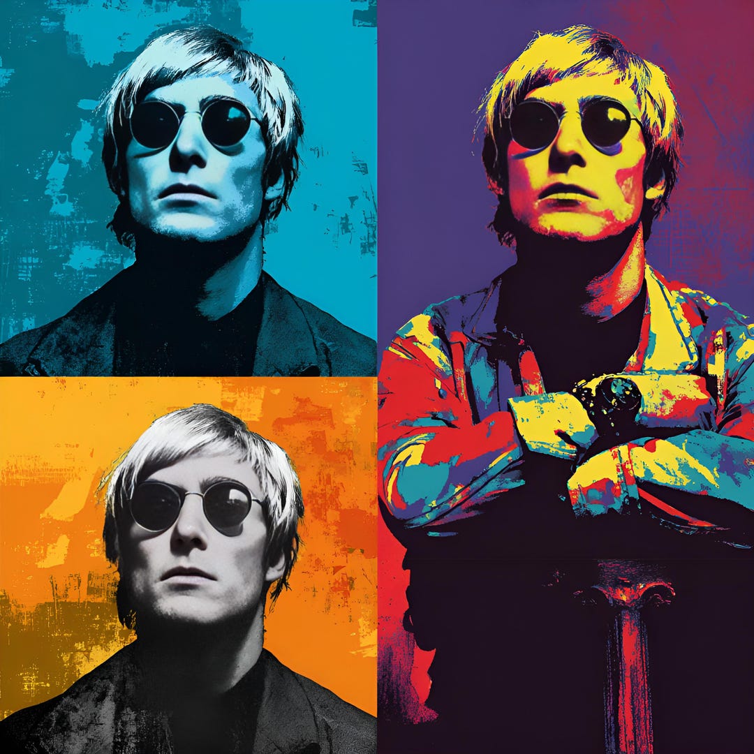 Funky Pop Art Oasis Style Man High Res Digital Download - Etsy