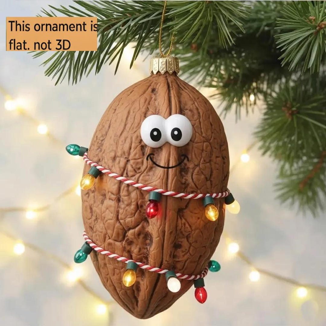 Personalized Christmas Walnut Chestnut Name Acrylic Ornaments Custom ...
