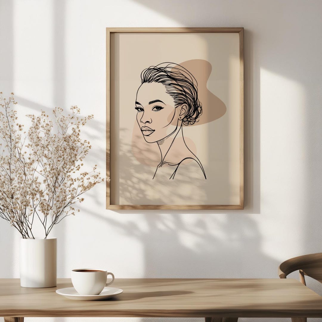 Minimalist Wall Art Line Drawing Prints: Modern Art Work Home Decor ...