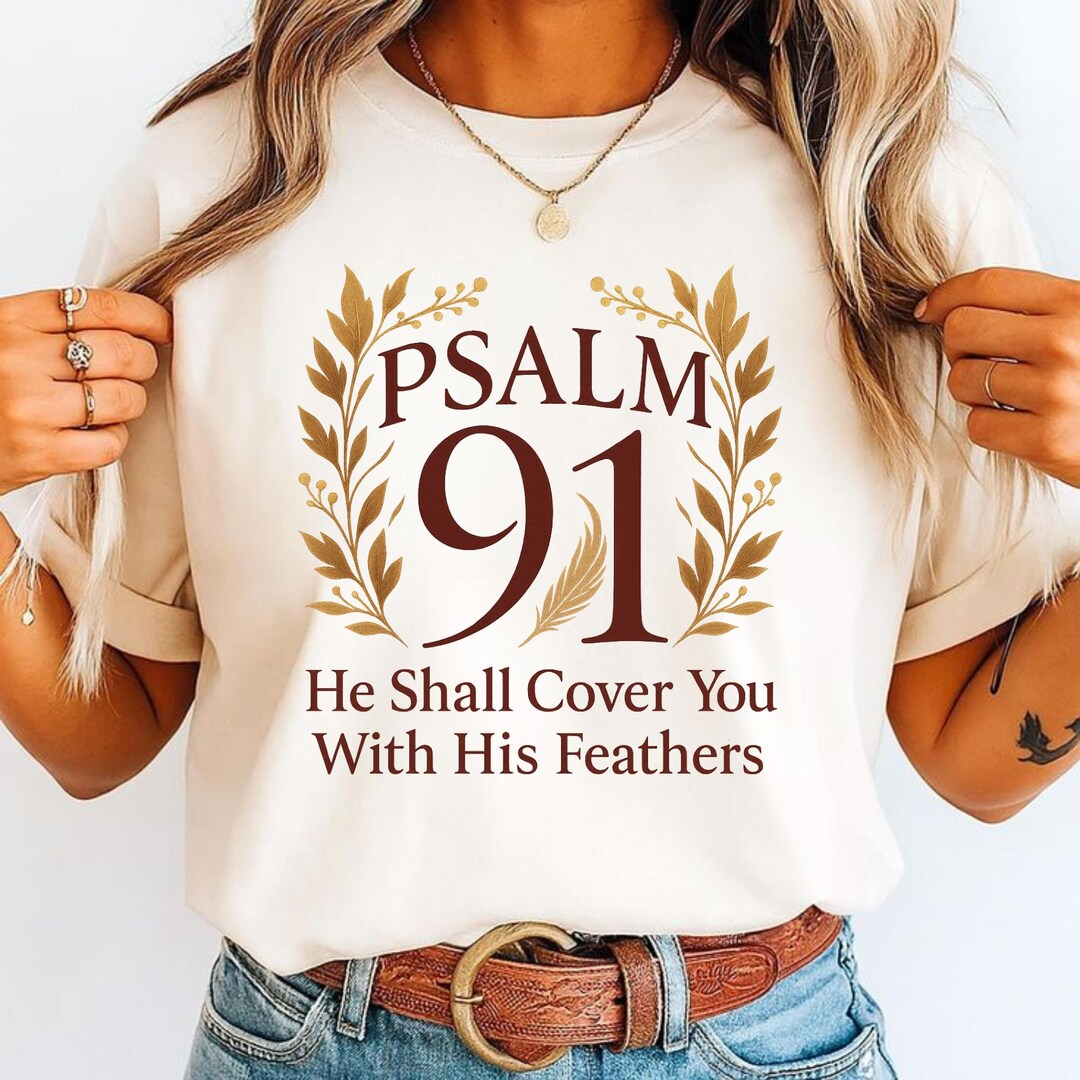 Psalm 91 PNG, Bible Verse Thanksgiving Christian Sublimation, Retro ...
