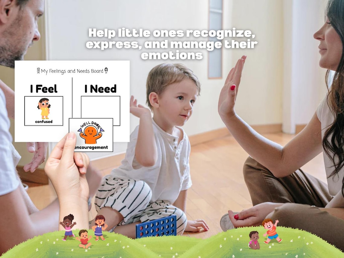 Feelings and Needs Chart Kids I Feel I Need Chart Preschool ...