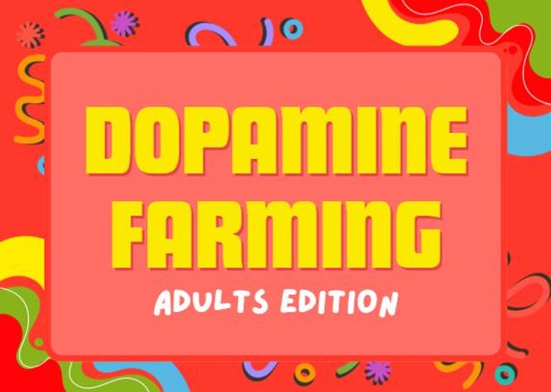Dopamine Farming Deck Cards Fun ADHD Reset Cards Self-care Coping ...