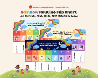 Editable Daily Routine Cards, Routine Flip Chart, Editable Morning ...