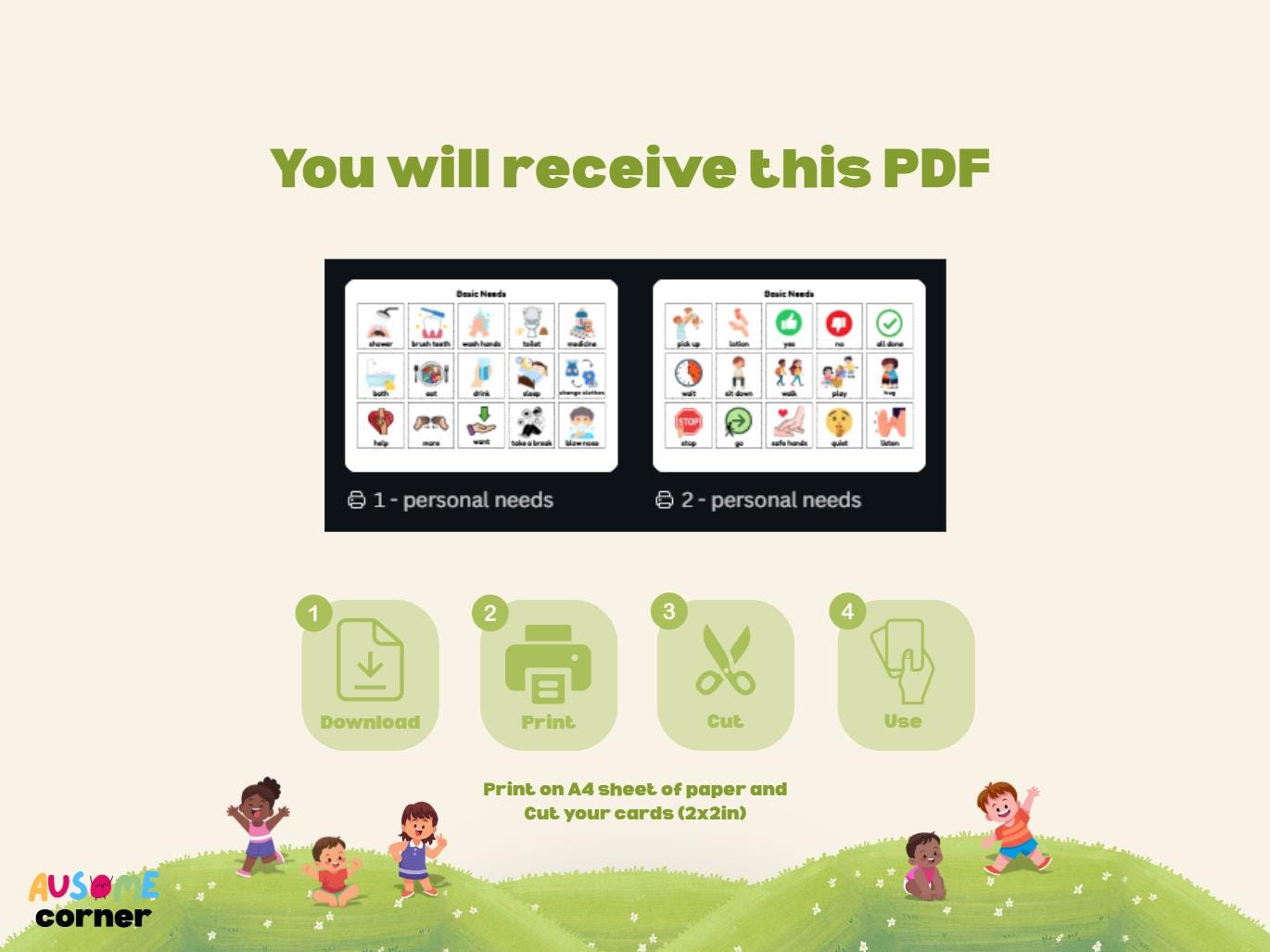 Basic Needs Communication Cards Autism Pecs Icons Communication Board ...