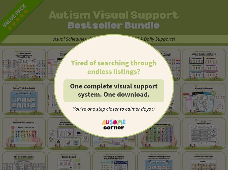 Autism Visual Support Bundle | Visual Schedules, PECS, Coping Skills ...