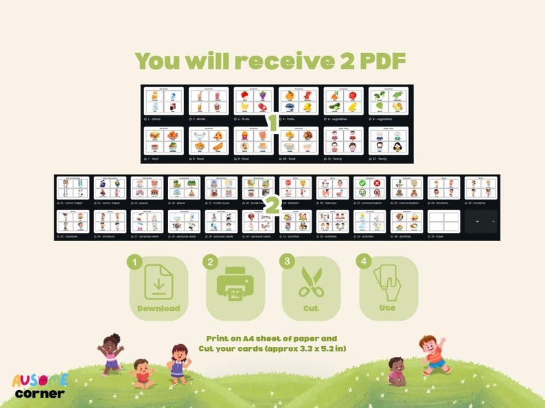 Basic Pecs Picture Communication Cards Autism Communication Nonverbal ...