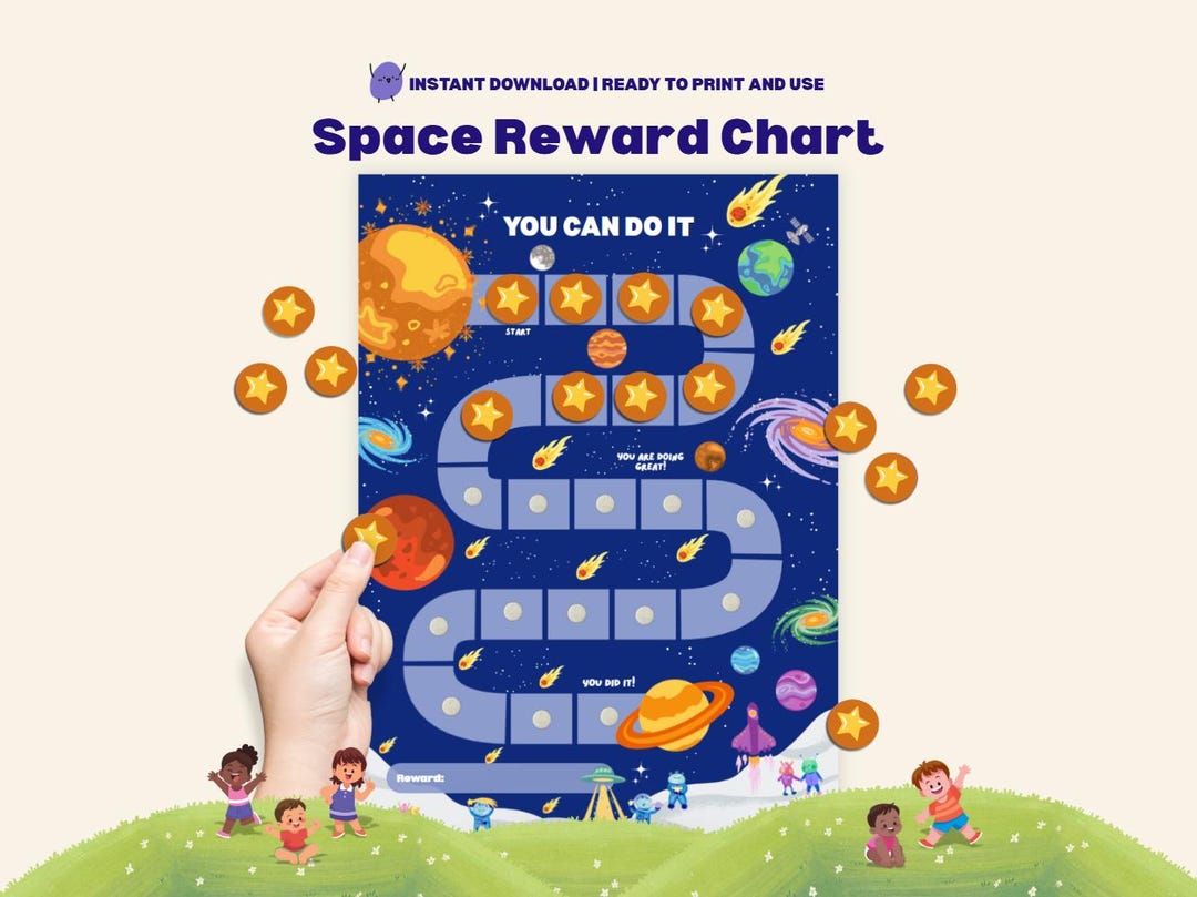 Space Reward Chart for Toddlers Printable Solar System Chore Poster ...