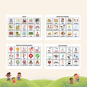 150 Nonverbal Communication Visual Cards Autism Visual Aid Printable ...