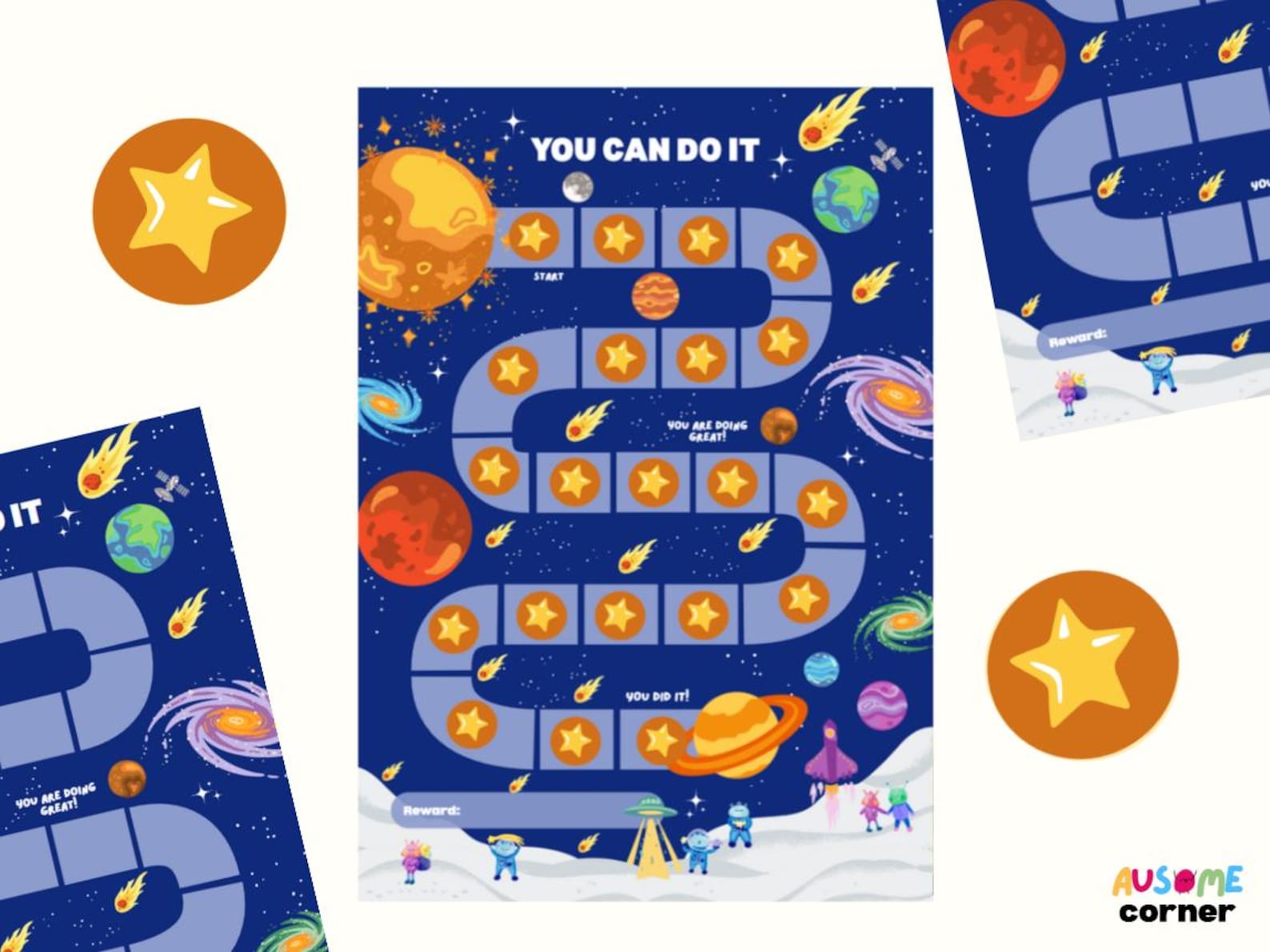 Space Reward Chart for Toddlers Printable Solar System Chore Poster ...