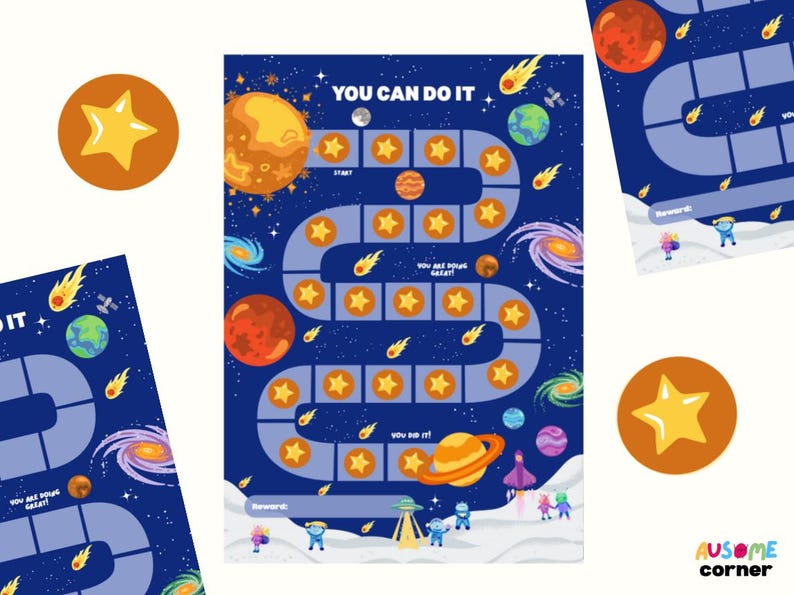 Space Reward Chart for Toddlers Printable Solar System Chore Poster ...
