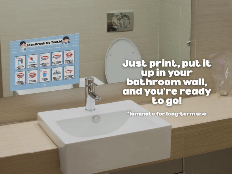 Tooth Brushing Visual Guide Sequencing Chart Life Skills Autism ...