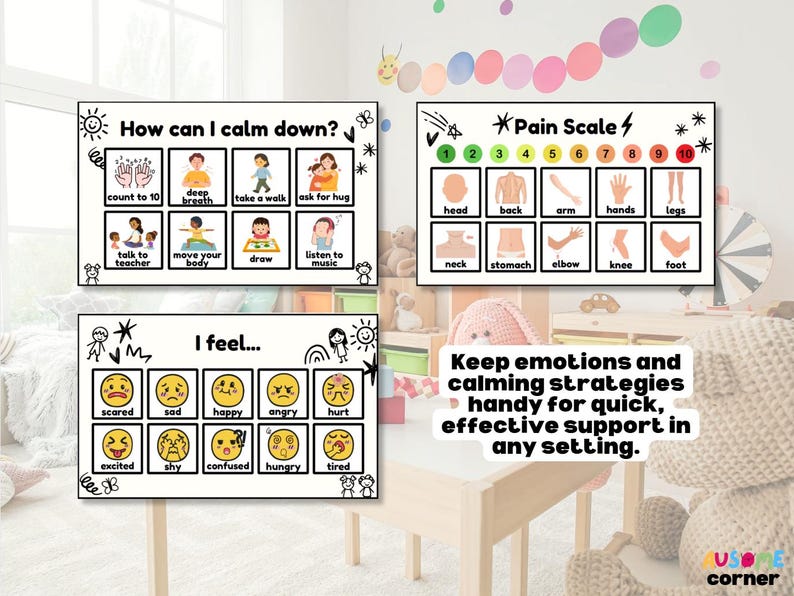 B&W Mini AAC Core Board Kids Travel Printable AAC Chart Autism Portable ...