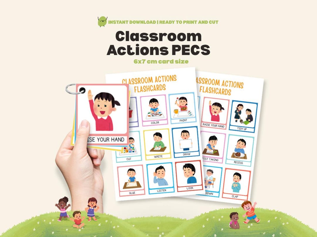 Classroom Actions PECS Cards Printable | Autism & ADHD Visual Supports ...