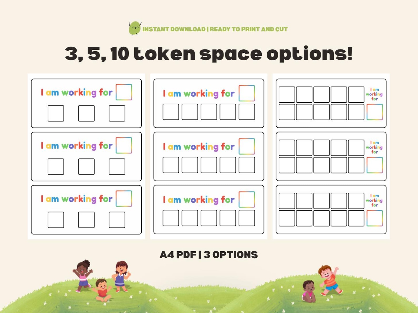 Printable Token Board Behavior Chart Kids Reward Chart ABA Therapy ...