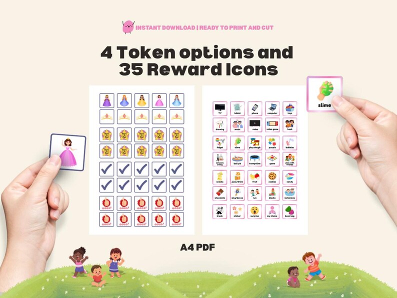 Princess Token Board Printable Behavior Chart Girls Reward Chart ABA ...