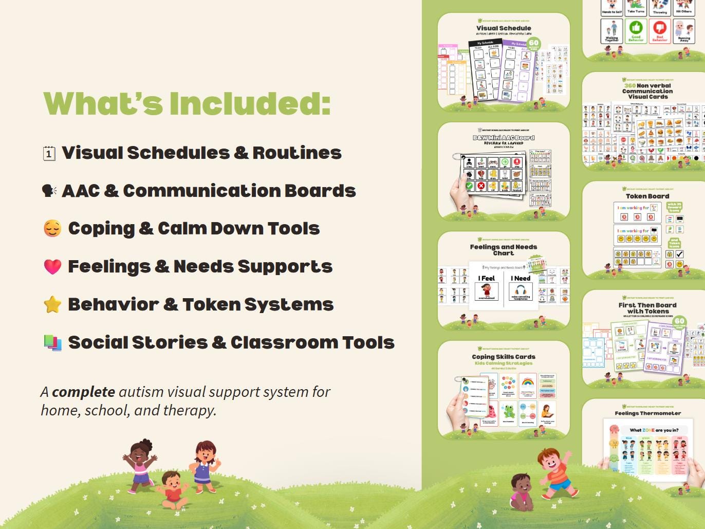 Autism Visual Support Bundle | Visual Schedules, PECS, Coping Skills ...