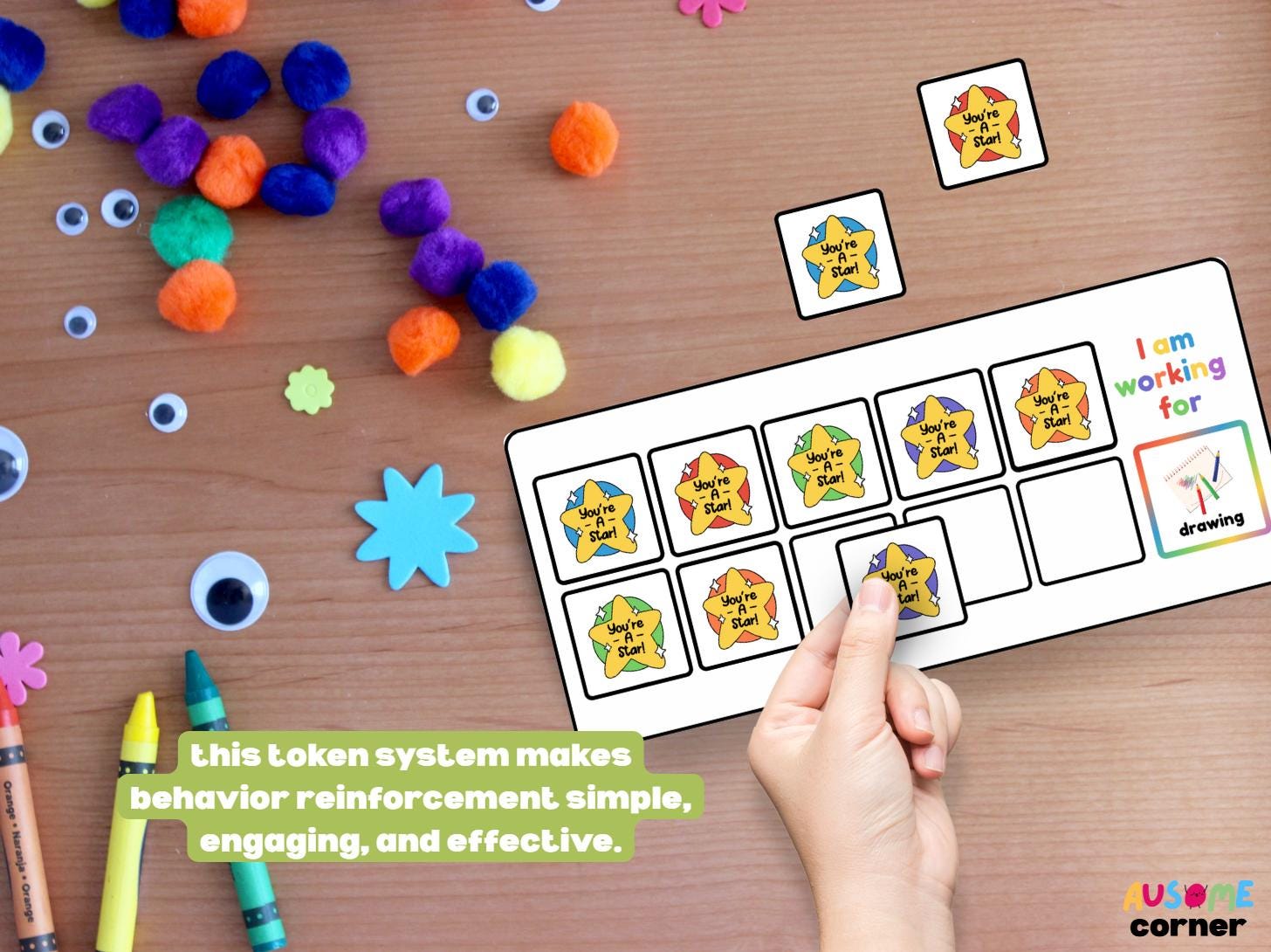 Printable Token Board Behavior Chart Kids Reward Chart ABA Therapy ...