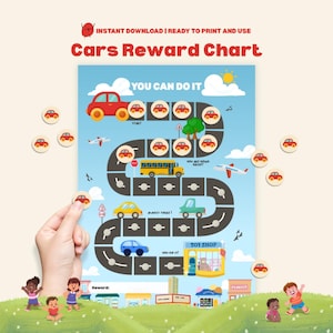 Cars Reward Chart for Toddlers Printable Town Community Chore Poster ...