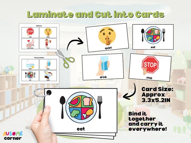 Basic Pecs Picture Communication Cards Autism Communication Nonverbal ...