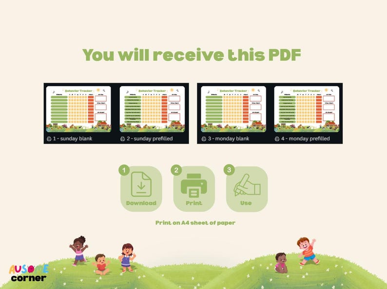 Farm Behavior Tracker Kids Printable Behavior Reward Chart Children ...