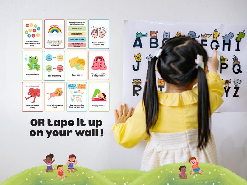 Coping Skills Cards Kids Grounding Techniques ADHD Self-regulation ...