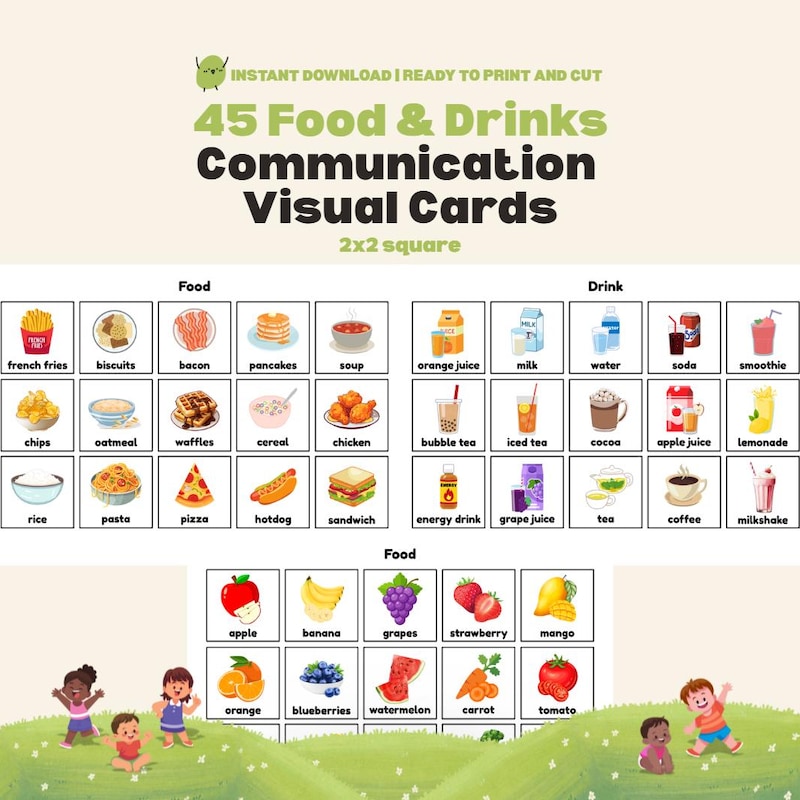 Food Pec Cards - Etsy