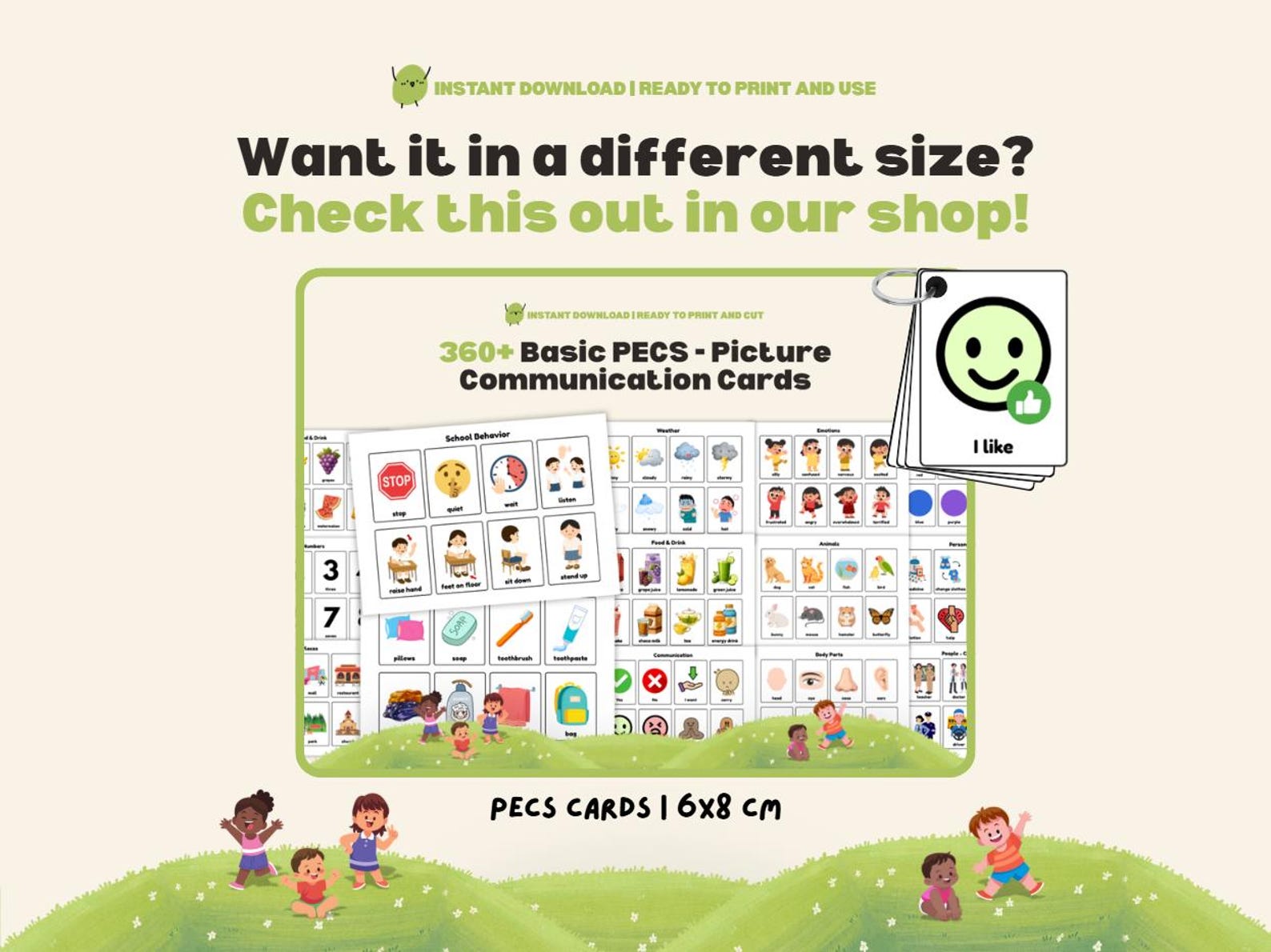 150 Nonverbal Communication Visual Cards Autism Visual Aid Printable ...