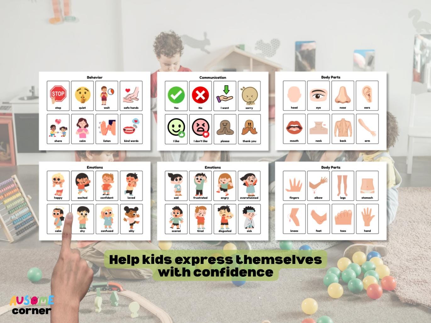 243 Basic Pecs Picture Communication Cards Autism Communication ...