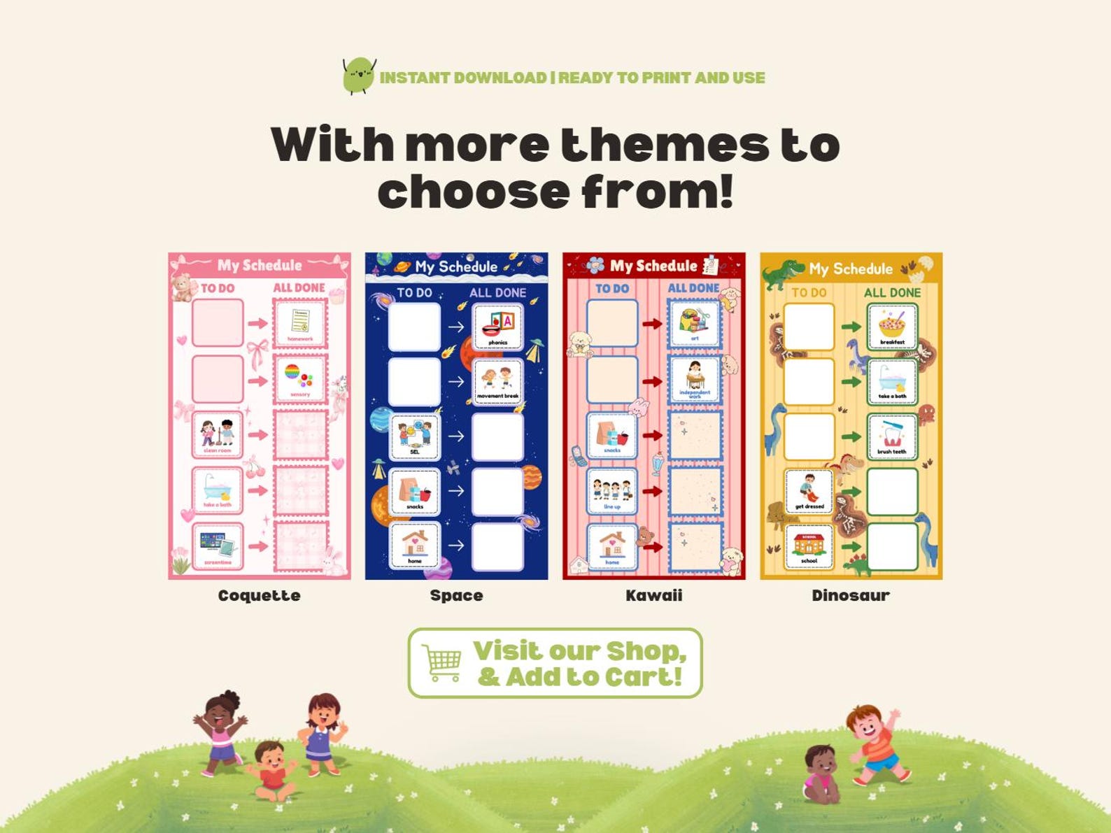 Visual Schedule With Activity Icons - 5 Routine Slots - Autism ADHD ...