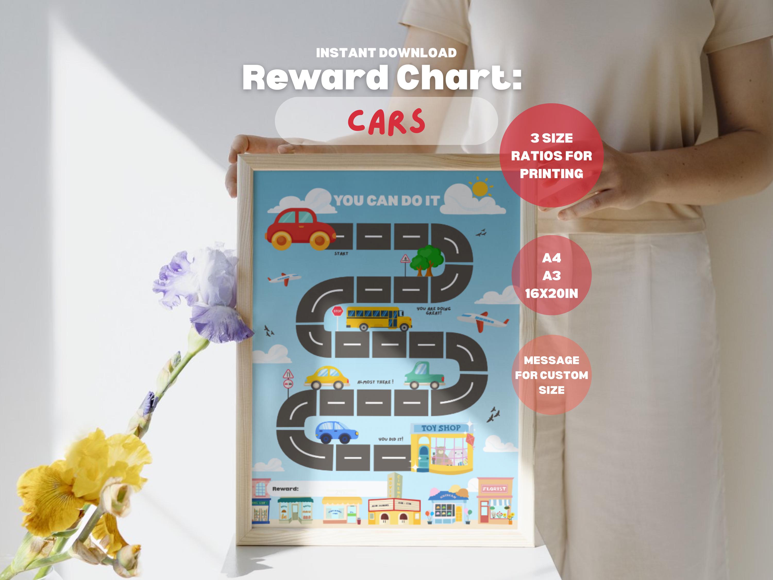 Cars Reward Chart for Toddlers Printable Town Community Chore Poster ...