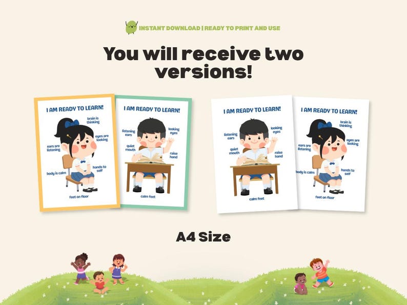 Classroom Behavior Rules Poster Special Education Expectations Visuals ...