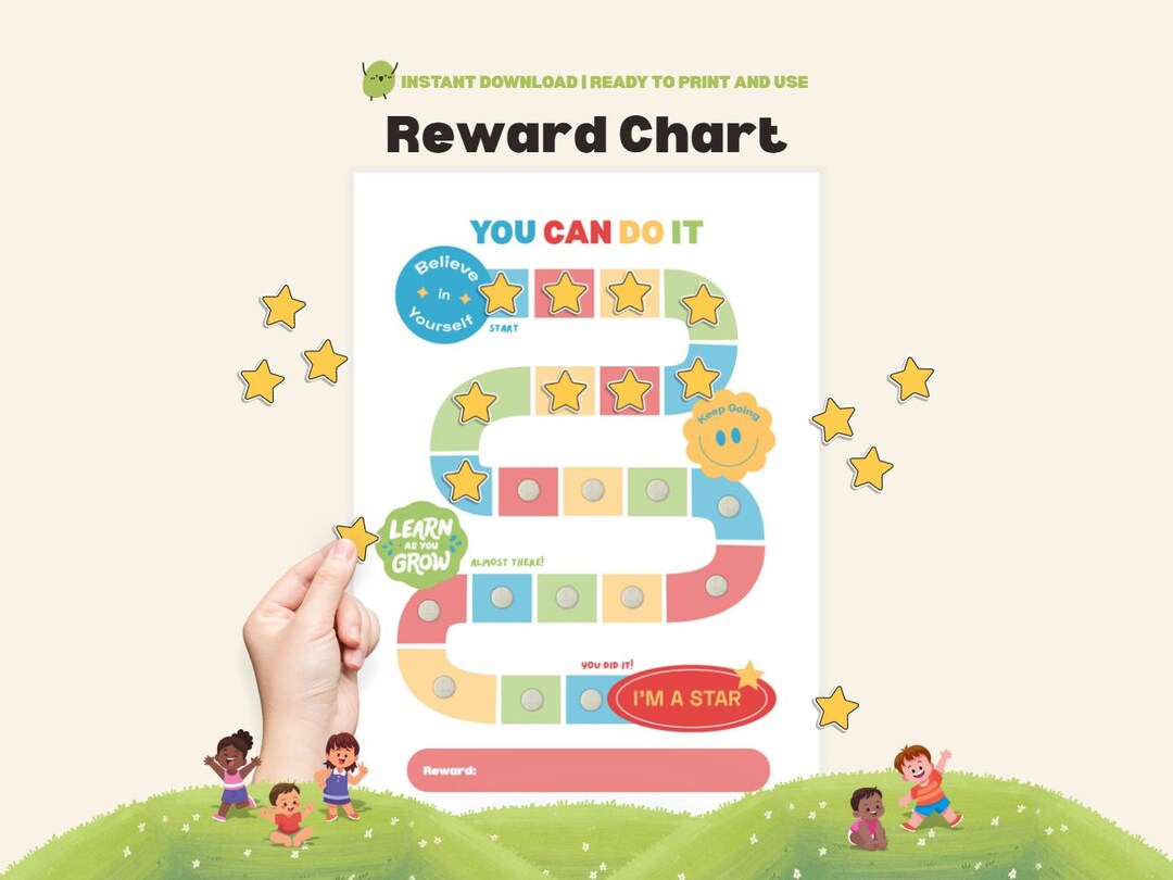 Kids Reward Chart Printable Chore Chart Good Behavior System Reward ...