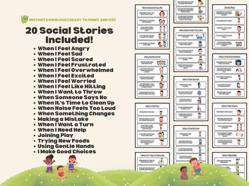 Editable Social Stories Autism Visual Support Special Education Big ...