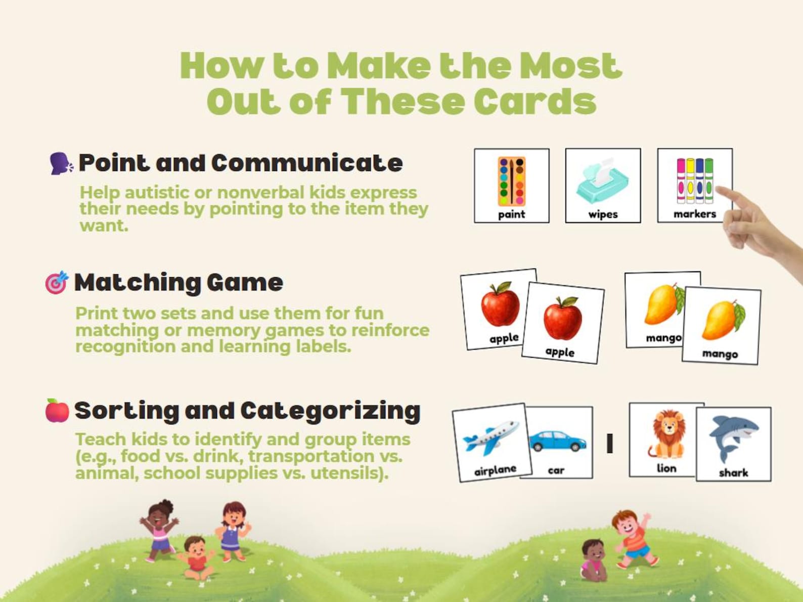 360 Basic PECS Square Bundle Picture Communication Cards Autism ...