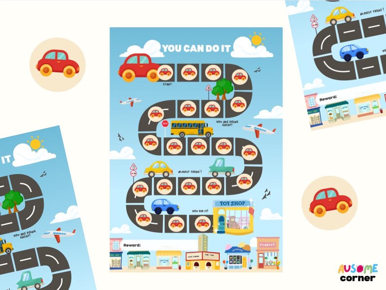 Cars Reward Chart for Toddlers Printable Town Community Chore Poster ...