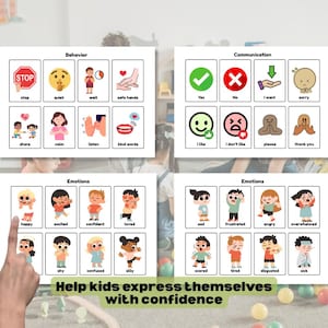 Basic Pecs Picture Communication Cards Autism Communication Nonverbal ...