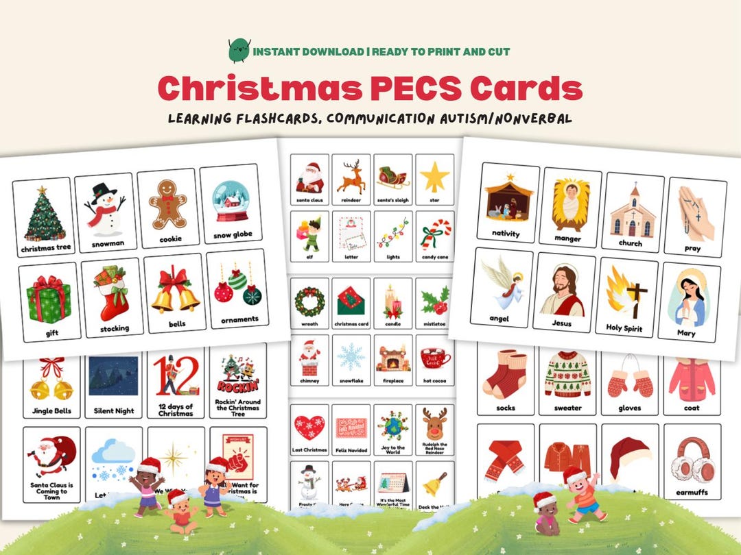 Christmas Pecs Picture Communication Cards Autism Communication Icons ...