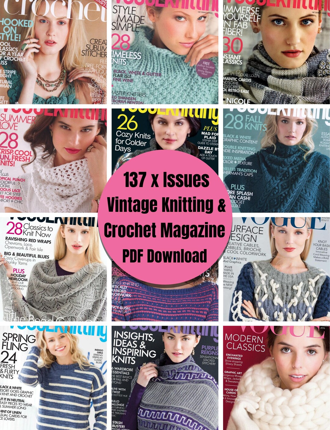 Vintage Knitting Magazine Collections: 137 Issues (PDF Download) - Etsy