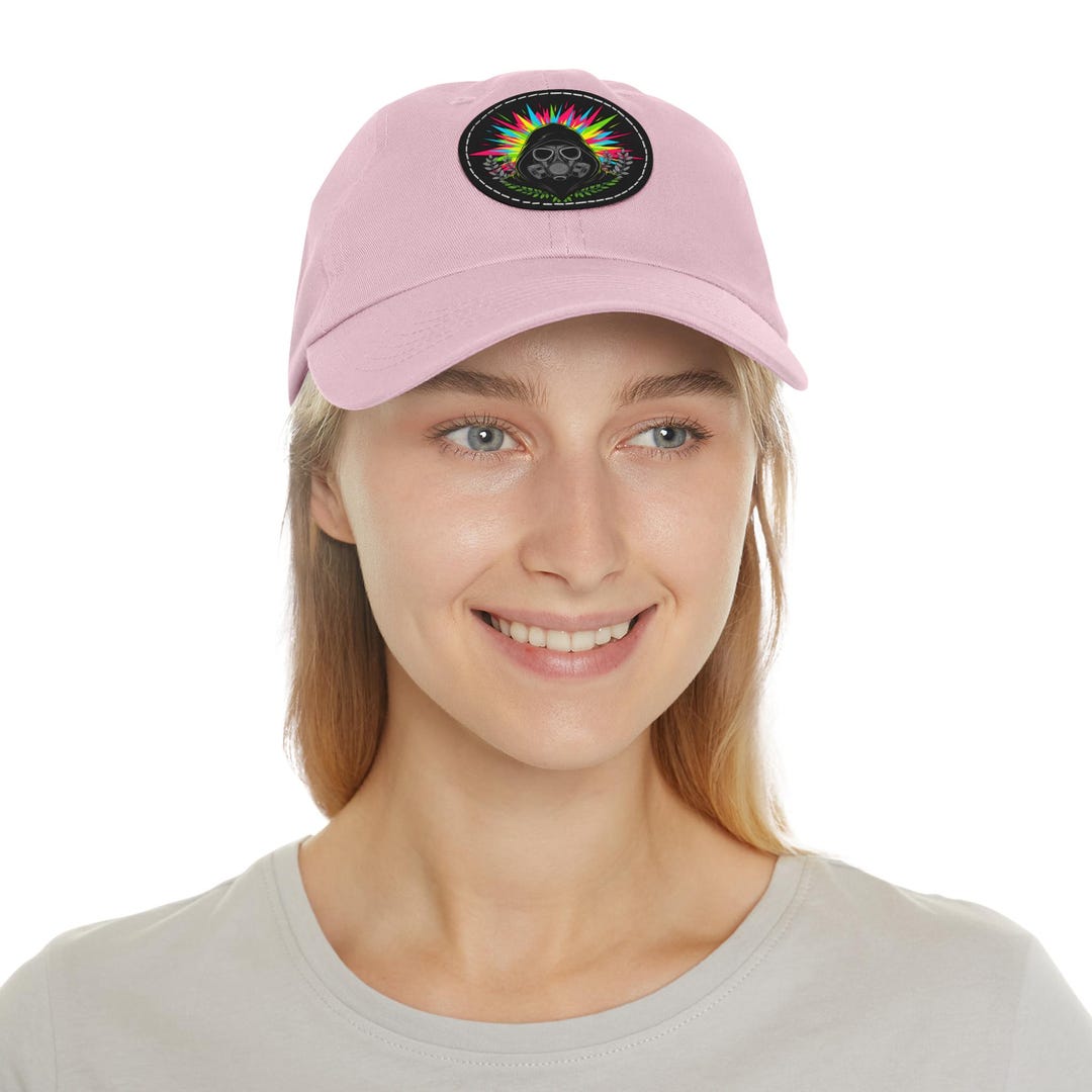 Colorful Graphic Dad Hat With Leather Patch | Casual Style Cap, Unique ...