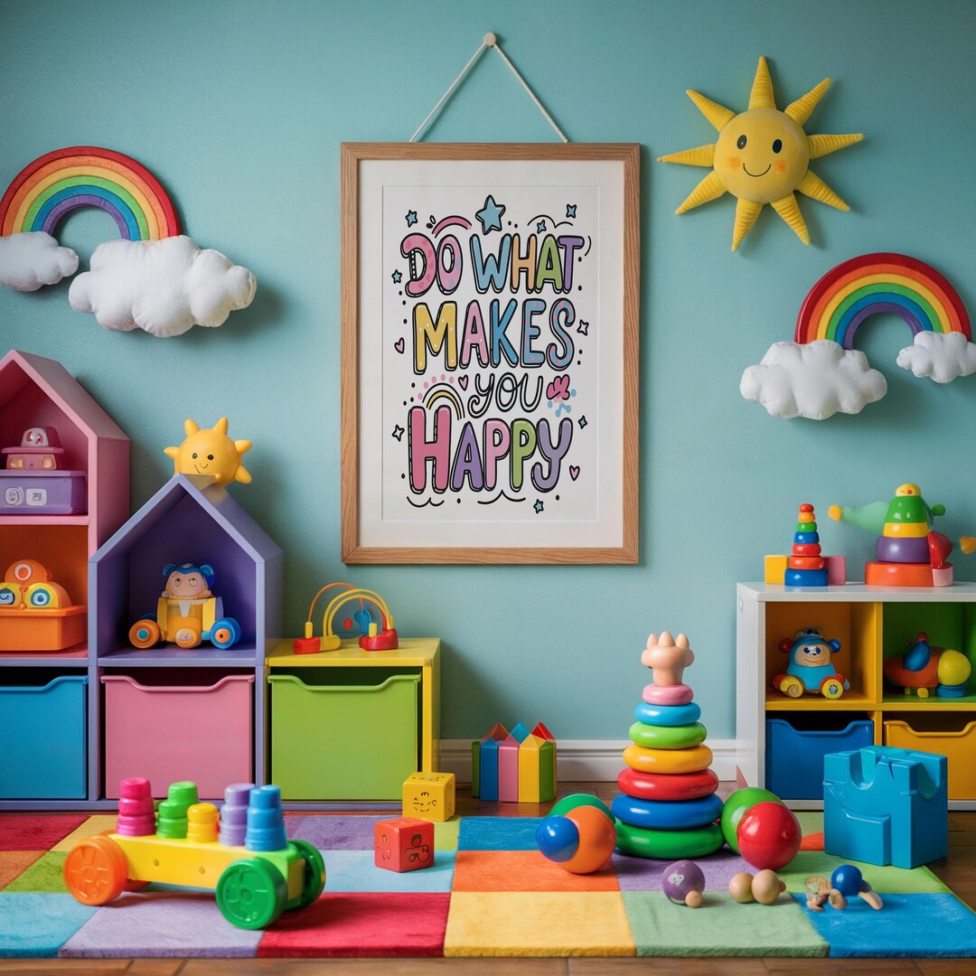 Do What Makes You Happy Wall Art | Kids Room Decor | Instant Digital ...